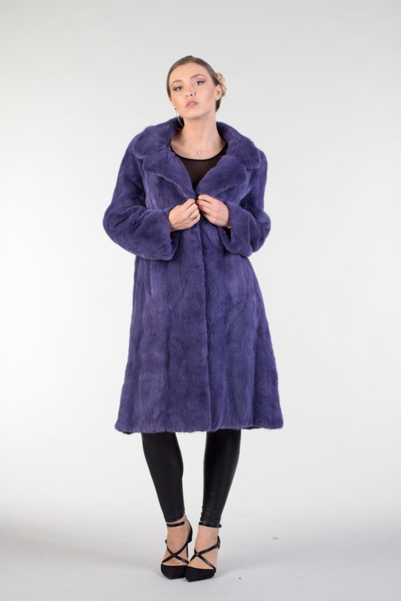 Purple Mink Fur Coat Purple Fur Coat Sapphire Mink Coat - Etsy
