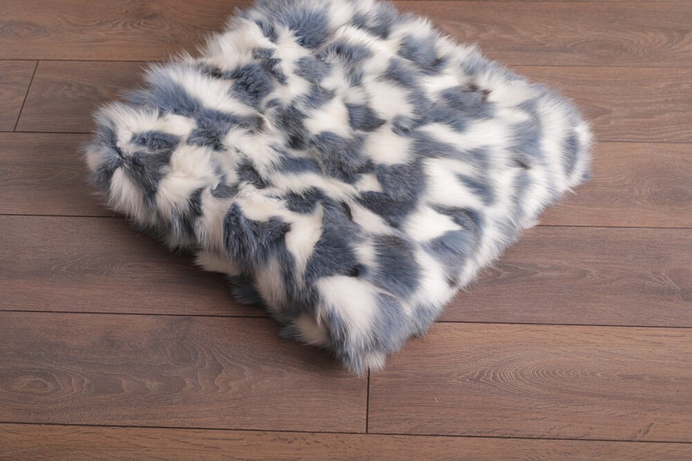 Blue Jean Fox Fur Blanket Luxury Bedding Golden Fox - Etsy