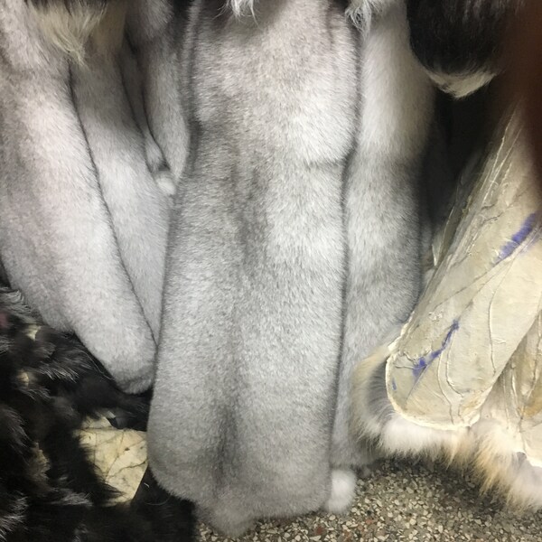 Blue Fox Fur Coat - Etsy