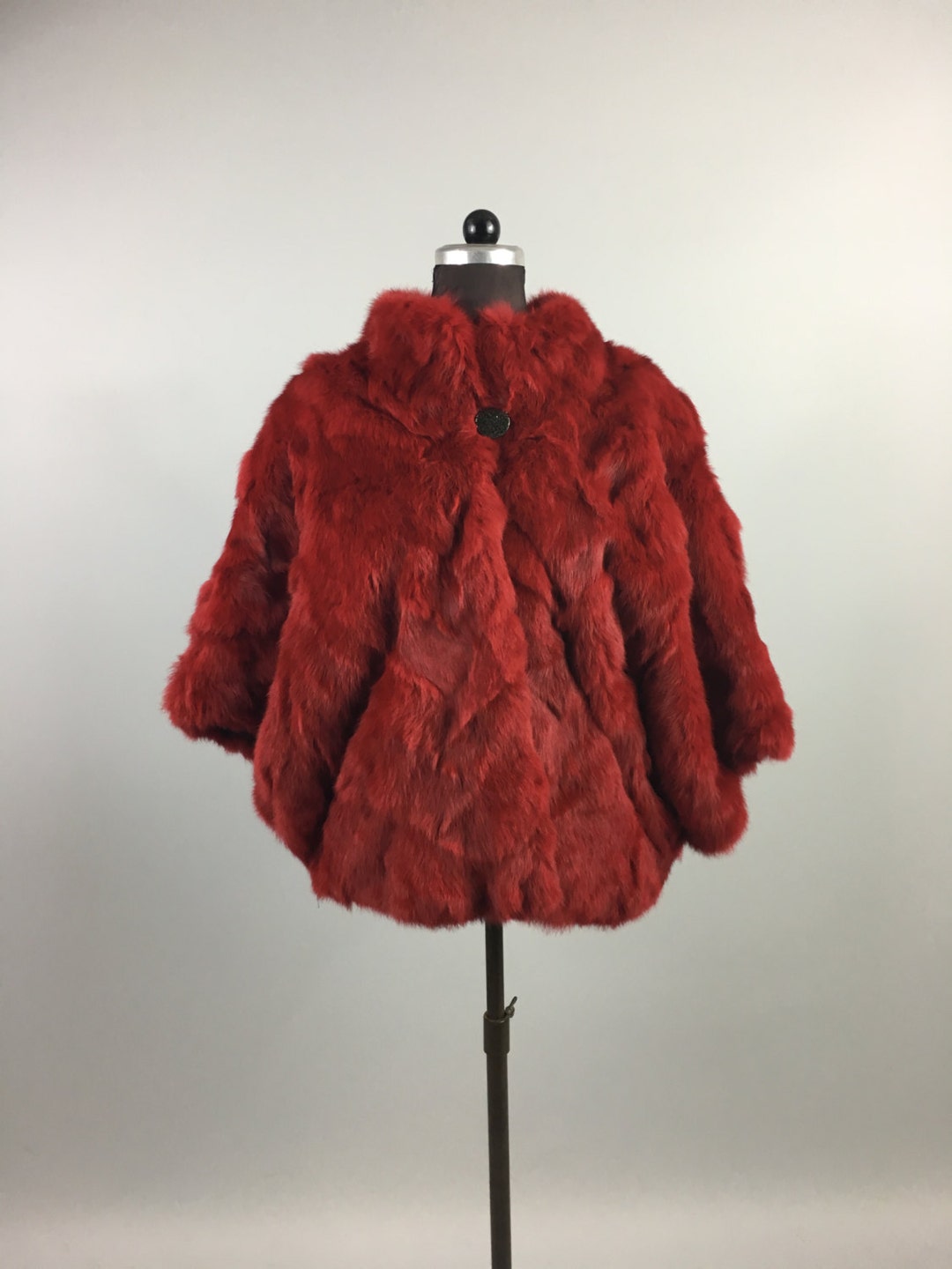 Luxury Gift Red Rabbit Fur Cape Fur Jacket Wedding or Anniversary ...