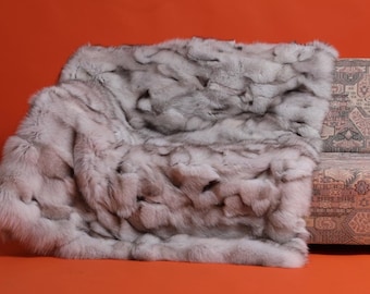 Blue Fox Fur Blanket Luxury Bedding Blue Fox Blanket | Etsy