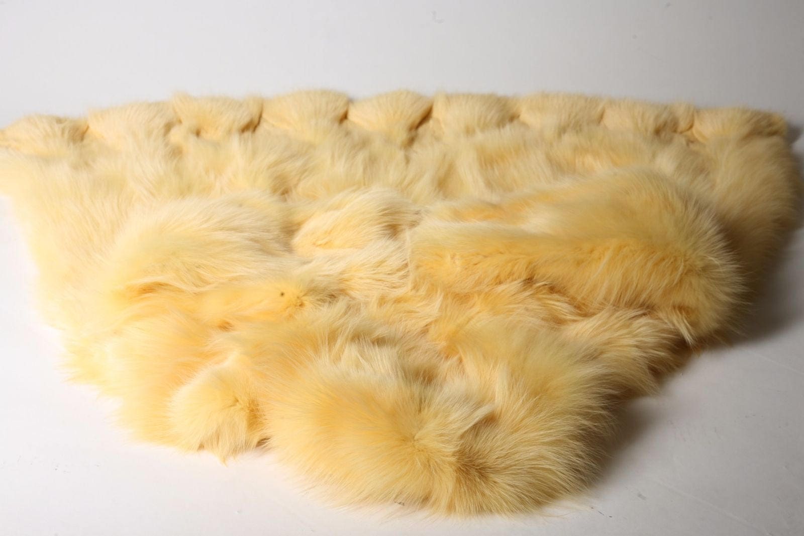 Luxury Gift Mens Yellow Fox Fur Coat Fur Jacket Full - Etsy