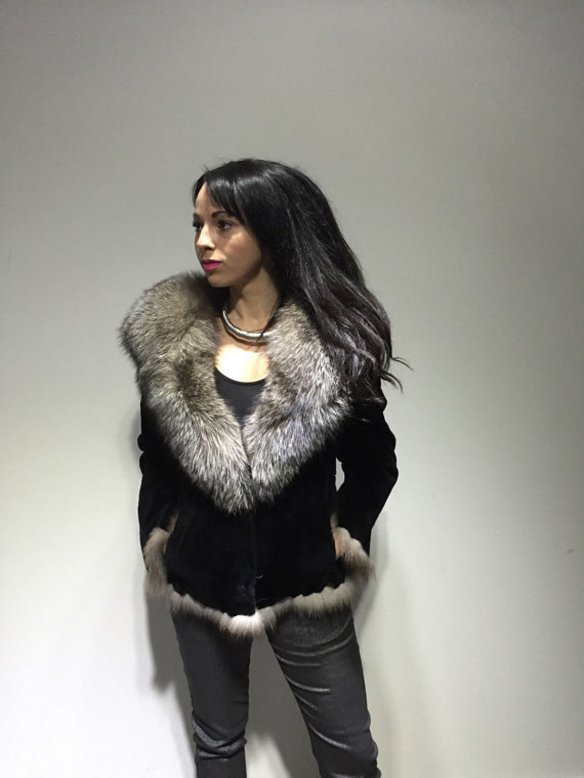 Luxury gift / Nutria fur coat/ Fur jacket Full skin/With hood | Etsy