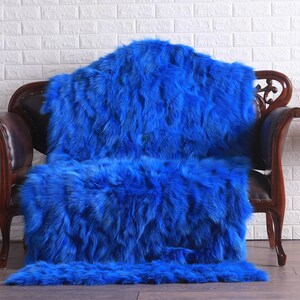 Blue Fox Fur Blanket Luxury Bedding Blue Fox Blanket Animal Hide ...