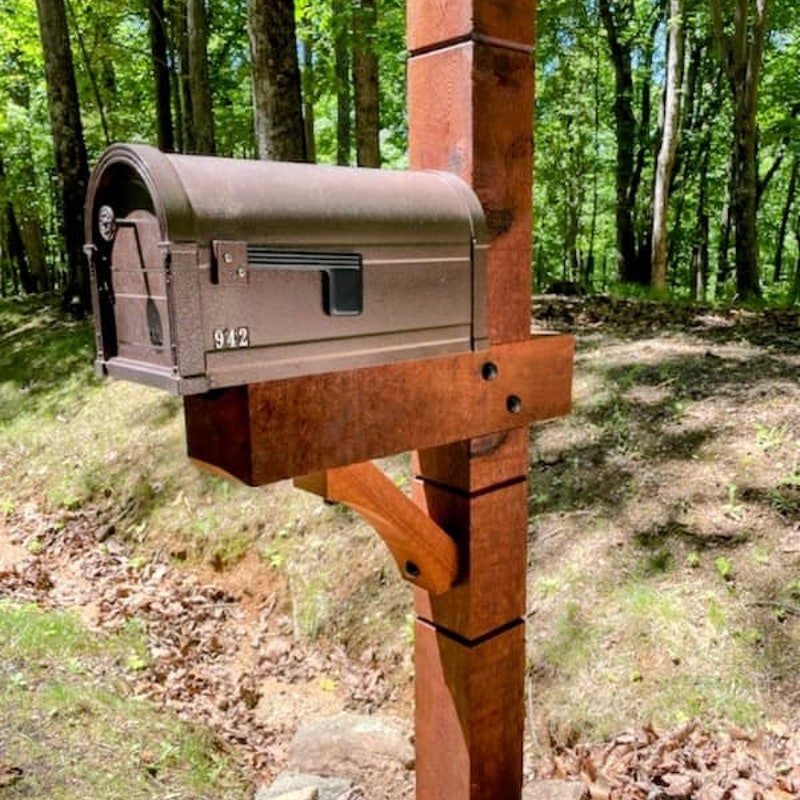 Wood Mailbox Post - Etsy