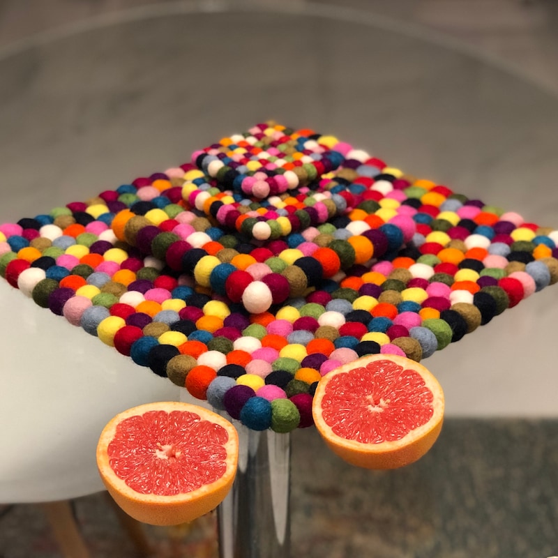 Felt Ball Trivet - Etsy