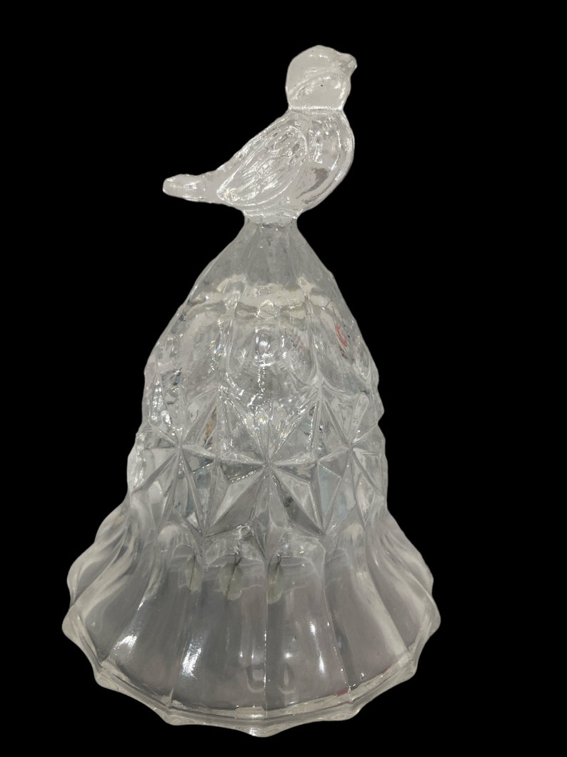 Lead Crystal Bell With Bird Top - Etsy