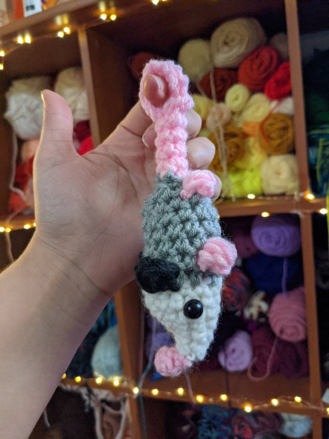 Tiny Possum Plush Ornament Amigurumi - Etsy