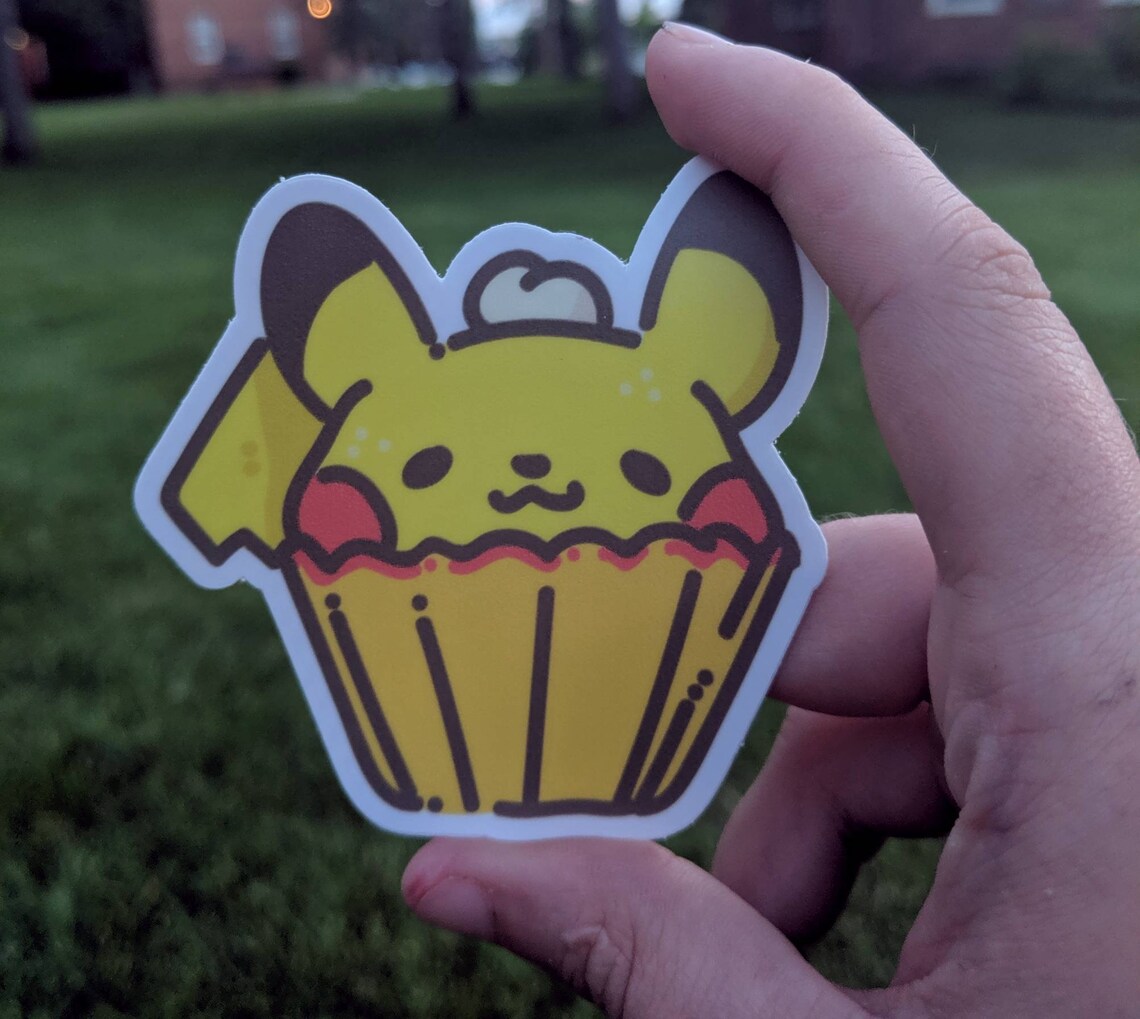 Pokemon Cupcake Stickers | Etsy