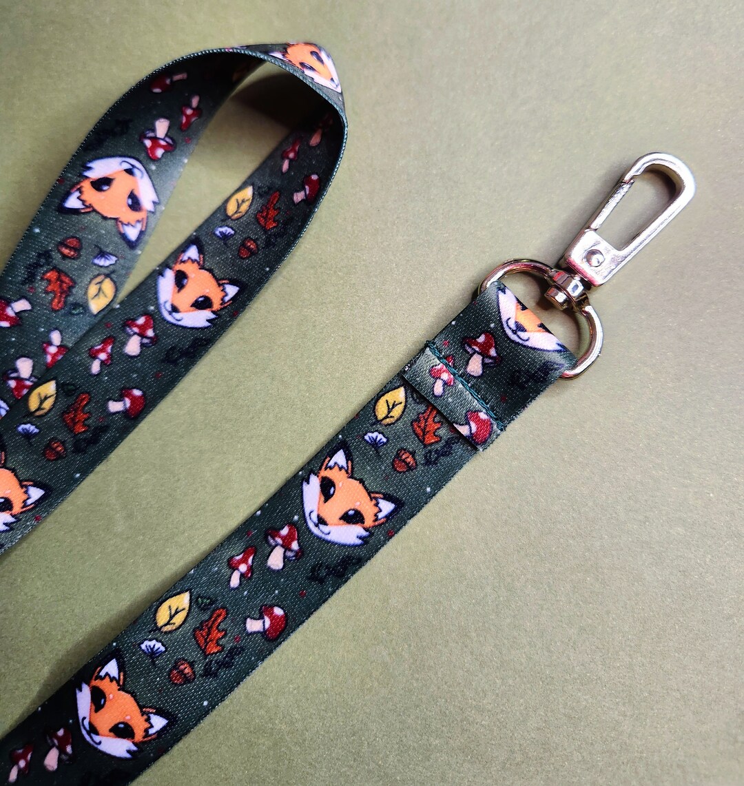 Forest Floor Fox Nature Lanyard - Etsy