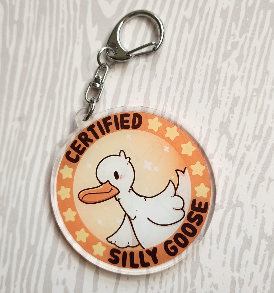 Certified Silly Goose DOUBLE SIDED Acrylic 2.5in Charm - Etsy