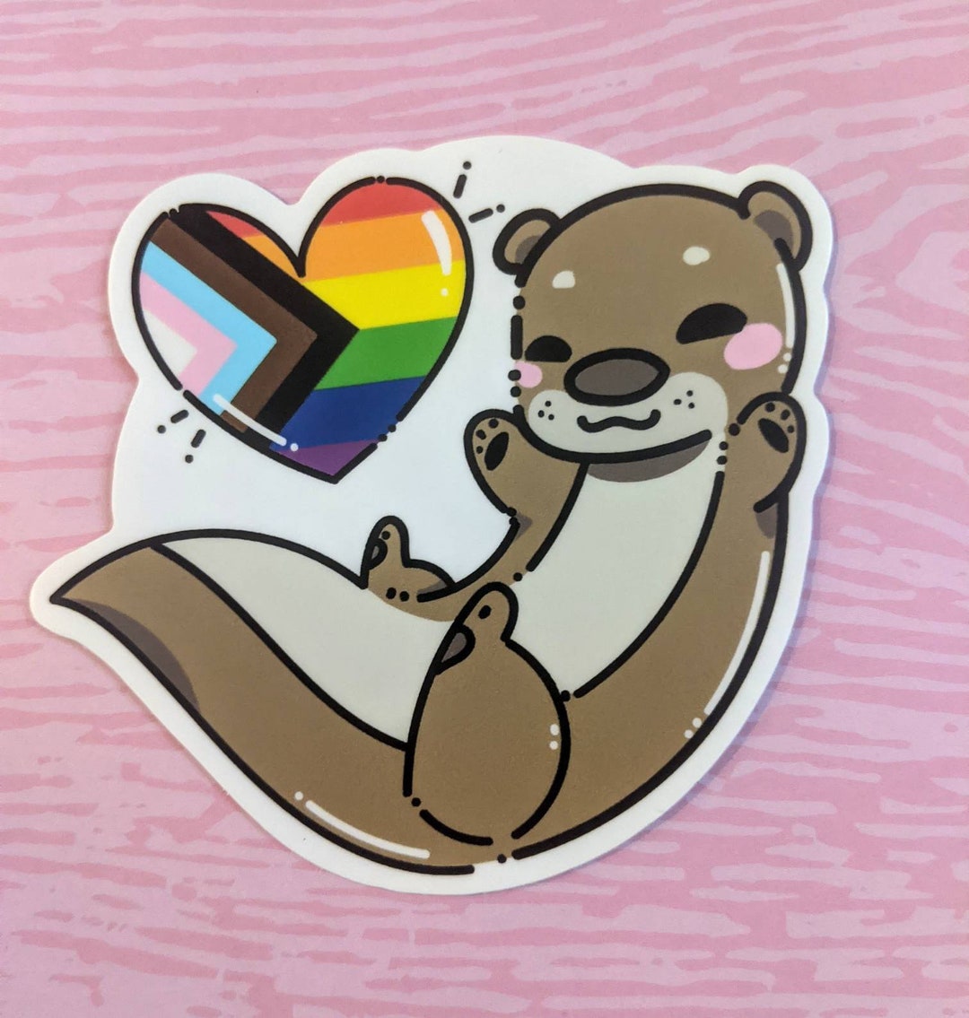 LGBT Otter Pride 3inch Vinyl Sticker - Etsy