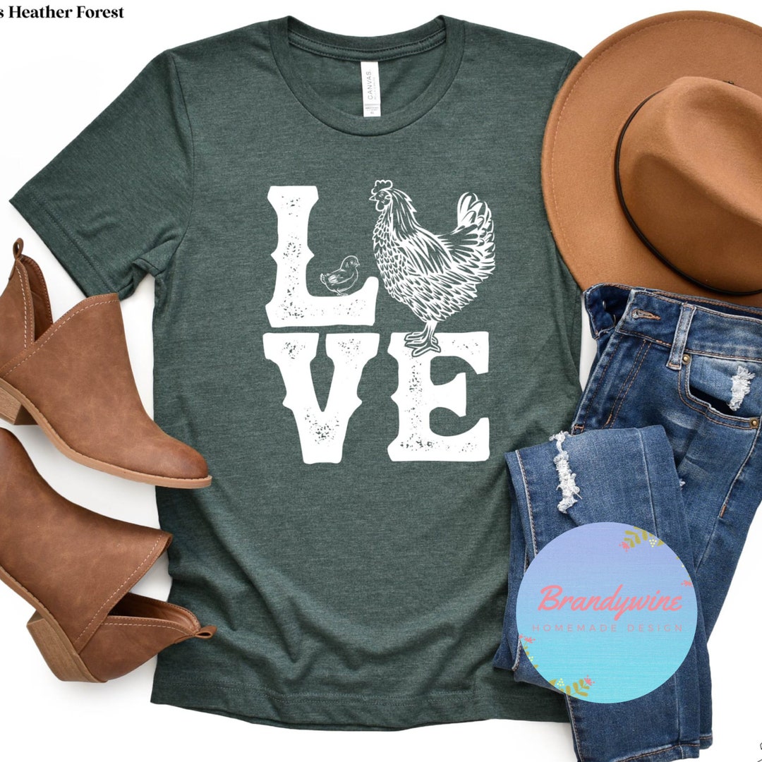 Chicken Shirt, Love Chickens, Shirt for Chicken Lovers, Country Shirt ...