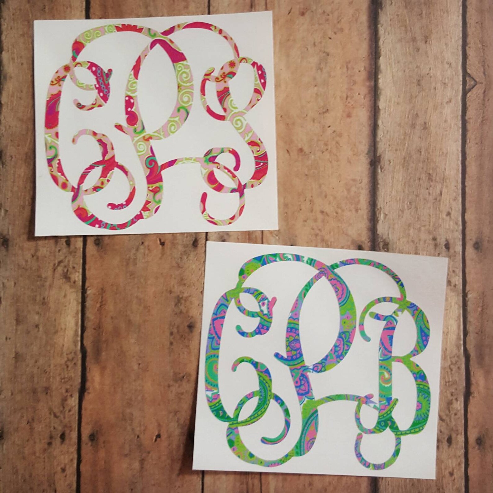 Paisley Monogram Decal Car Decal Vinyl Decal Tumbler Decal - Etsy