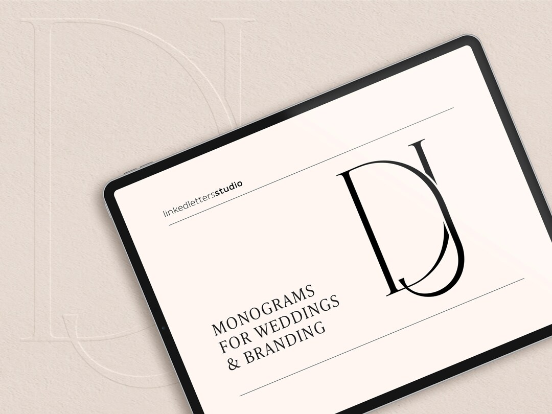 Contemporary Wedding Monogram, Modern Monogram, Wedding Initials ...