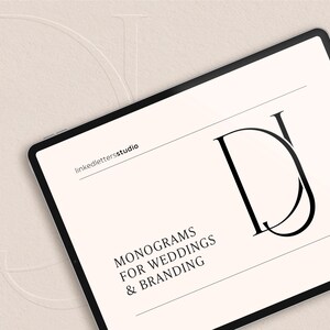 Contemporary Wedding Monogram, Modern Monogram, Wedding Initials ...