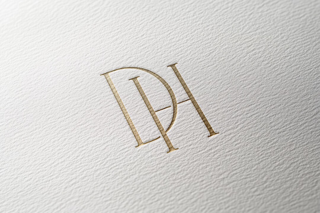 DH | Contemporary Wedding Monogram, Modern Monogram, Wedding Initials ...
