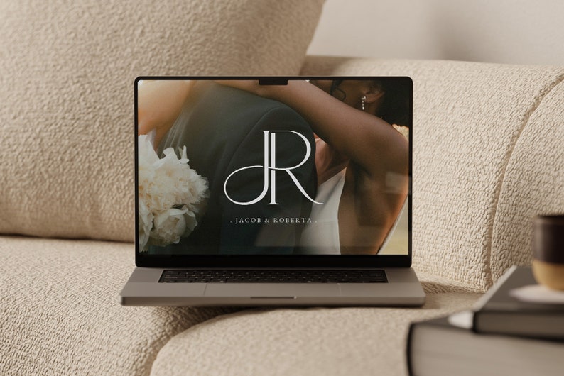 JR | Contemporary Wedding Monogram, Modern Monogram, Wedding Initials ...