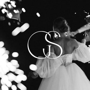 GS | Contemporary Wedding Monogram, Modern Monogram, Wedding Initials ...