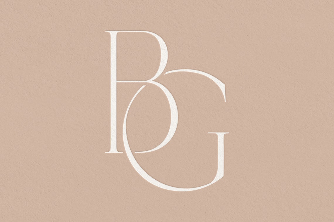 BG | Contemporary Wedding Monogram, Modern Monogram, Wedding Initials ...