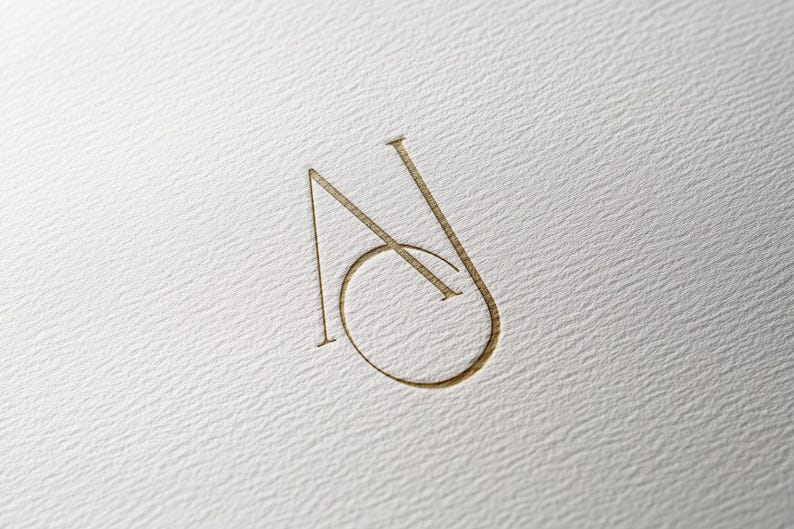 AJ | Contemporary Wedding Monogram, Modern Monogram, Wedding Initials ...