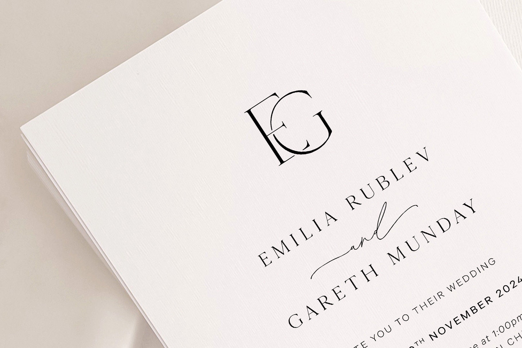 EG | Contemporary Wedding Monogram, Modern Monogram, Wedding Initials ...