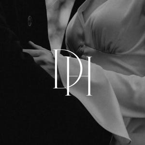 DH | Contemporary Wedding Monogram, Modern Monogram, Wedding Initials ...