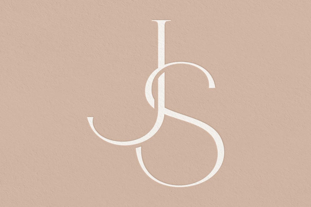 Contemporary Wedding Monogram, Modern Monogram, Wedding Initials ...