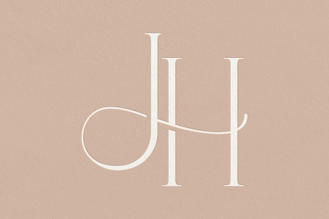 JH | Contemporary Wedding Monogram, Modern Monogram, Wedding Initials ...