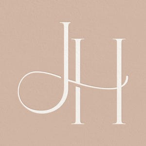 JH | Contemporary Wedding Monogram, Modern Monogram, Wedding Initials ...
