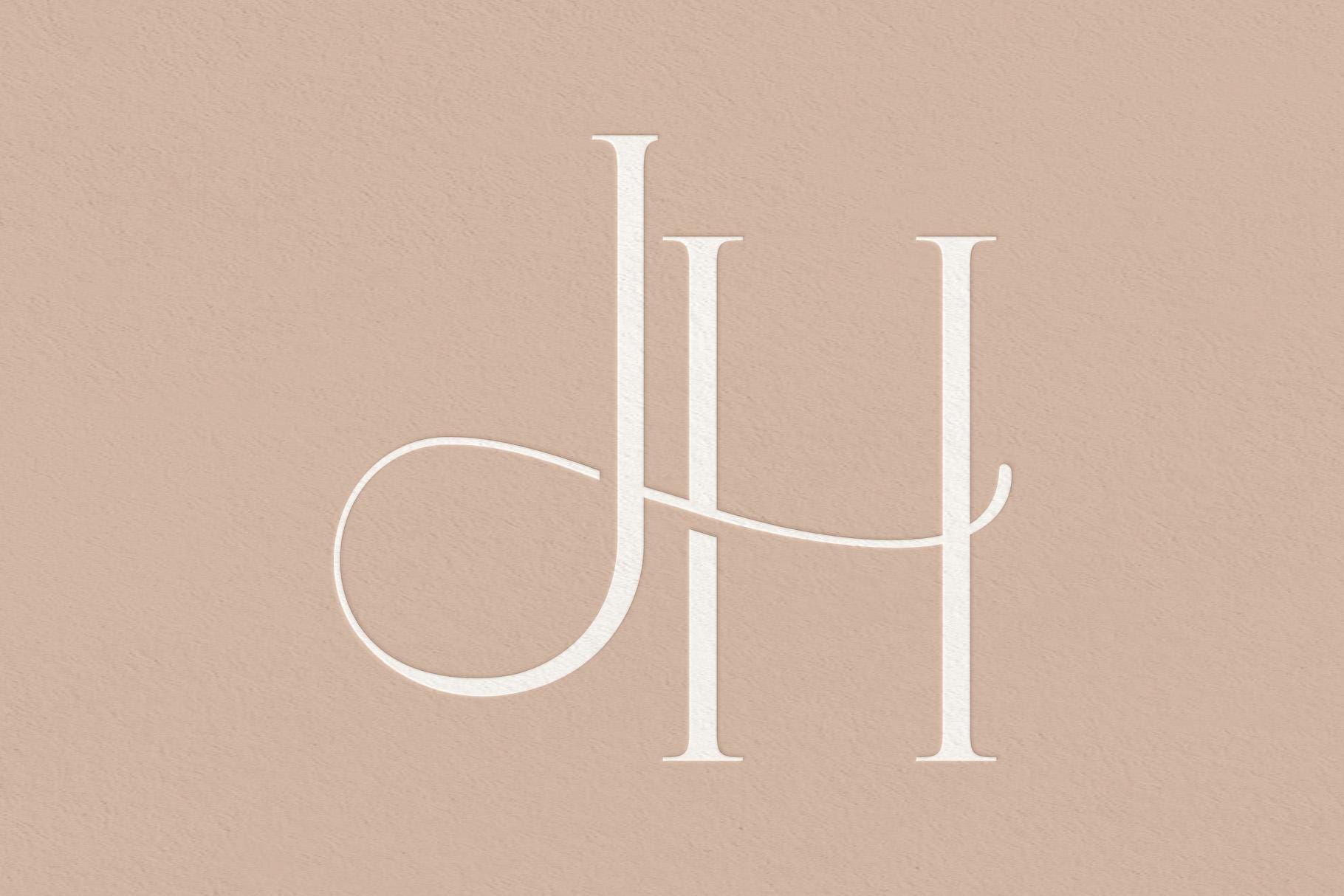 JH | Contemporary Wedding Monogram, Modern Monogram, Wedding Initials ...