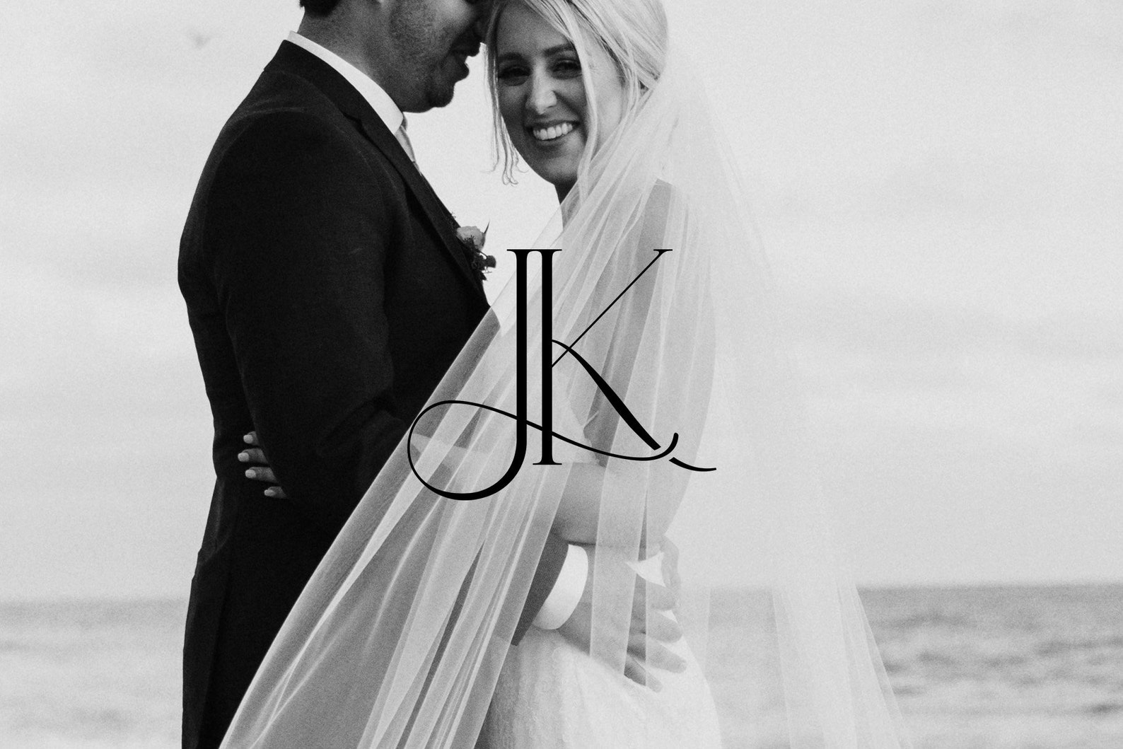 JK | Contemporary Wedding Monogram, Modern Monogram, Wedding Initials ...