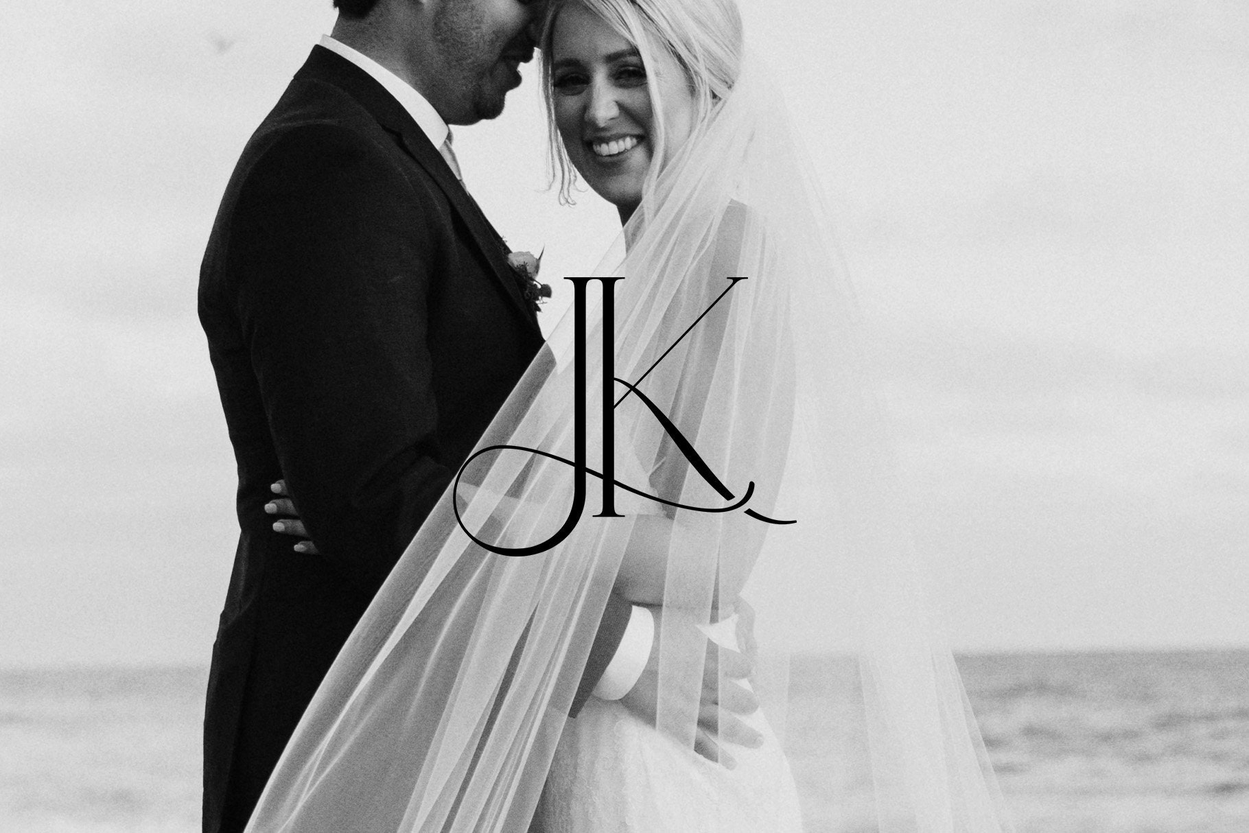JK | Contemporary Wedding Monogram, Modern Monogram, Wedding Initials ...