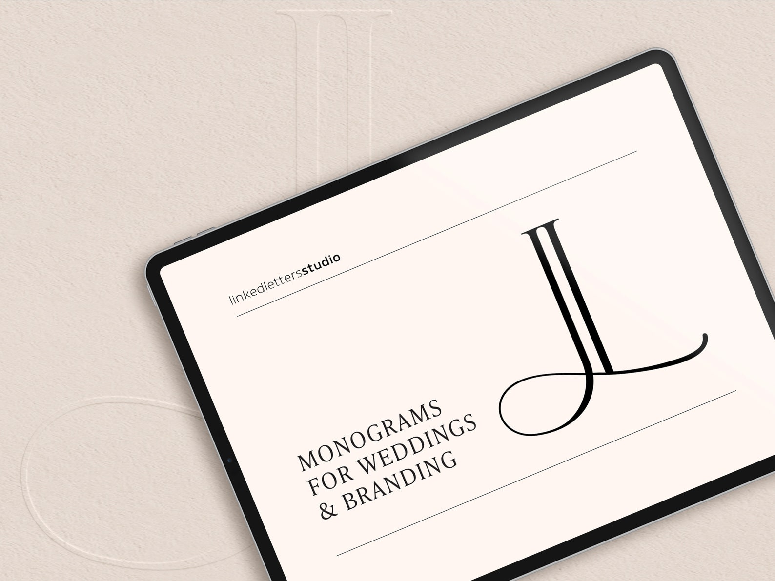 Contemporary Wedding Monogram, Modern Monogram, Wedding Initials ...