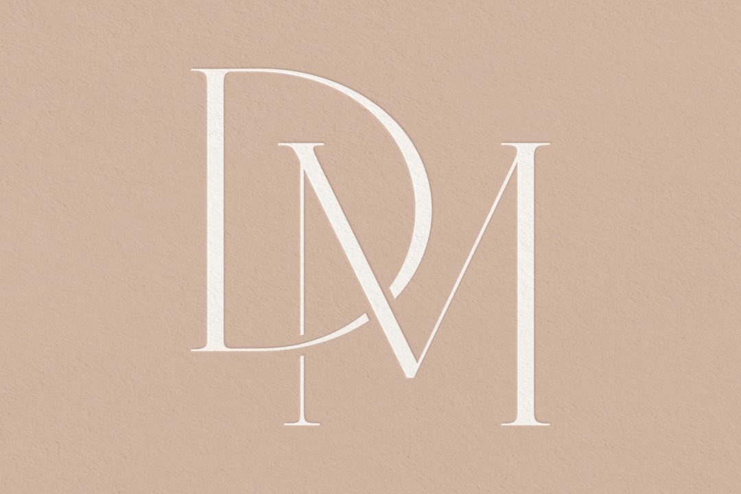 DM Contemporary Wedding Monogram, Modern Monogram, Wedding Initials ...