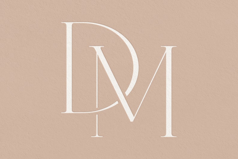 DM | Contemporary Wedding Monogram, Modern Monogram, Wedding Initials ...