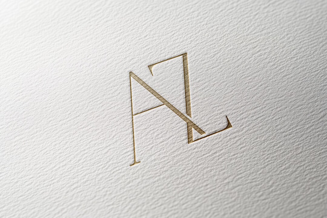 AZ | Contemporary Wedding Monogram, Modern Monogram, Wedding Initials ...