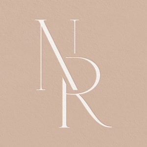 NR | Contemporary Wedding Monogram, Modern Monogram, Wedding Initials ...