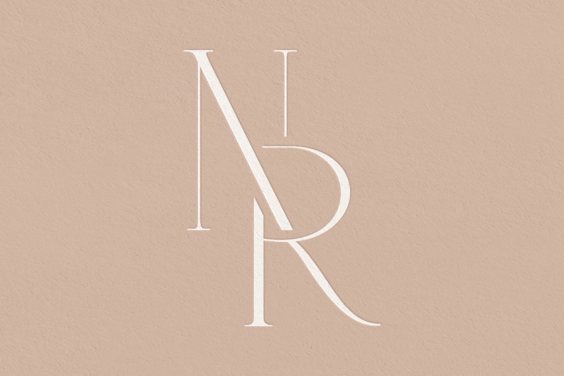 NR | Contemporary Wedding Monogram, Modern Monogram, Wedding Initials ...