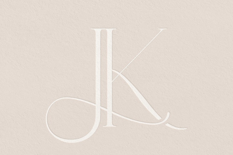 JK | Contemporary Wedding Monogram, Modern Monogram, Wedding Initials ...