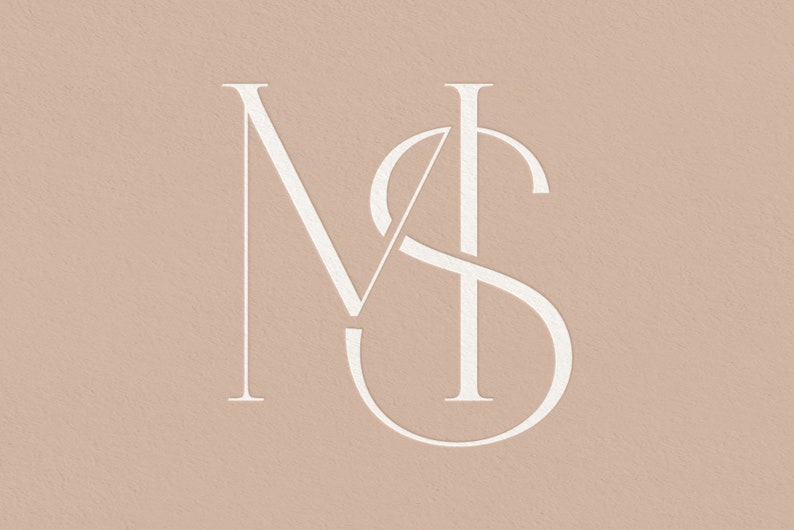 MS | Contemporary Wedding Monogram, Modern Monogram, Wedding Initials ...