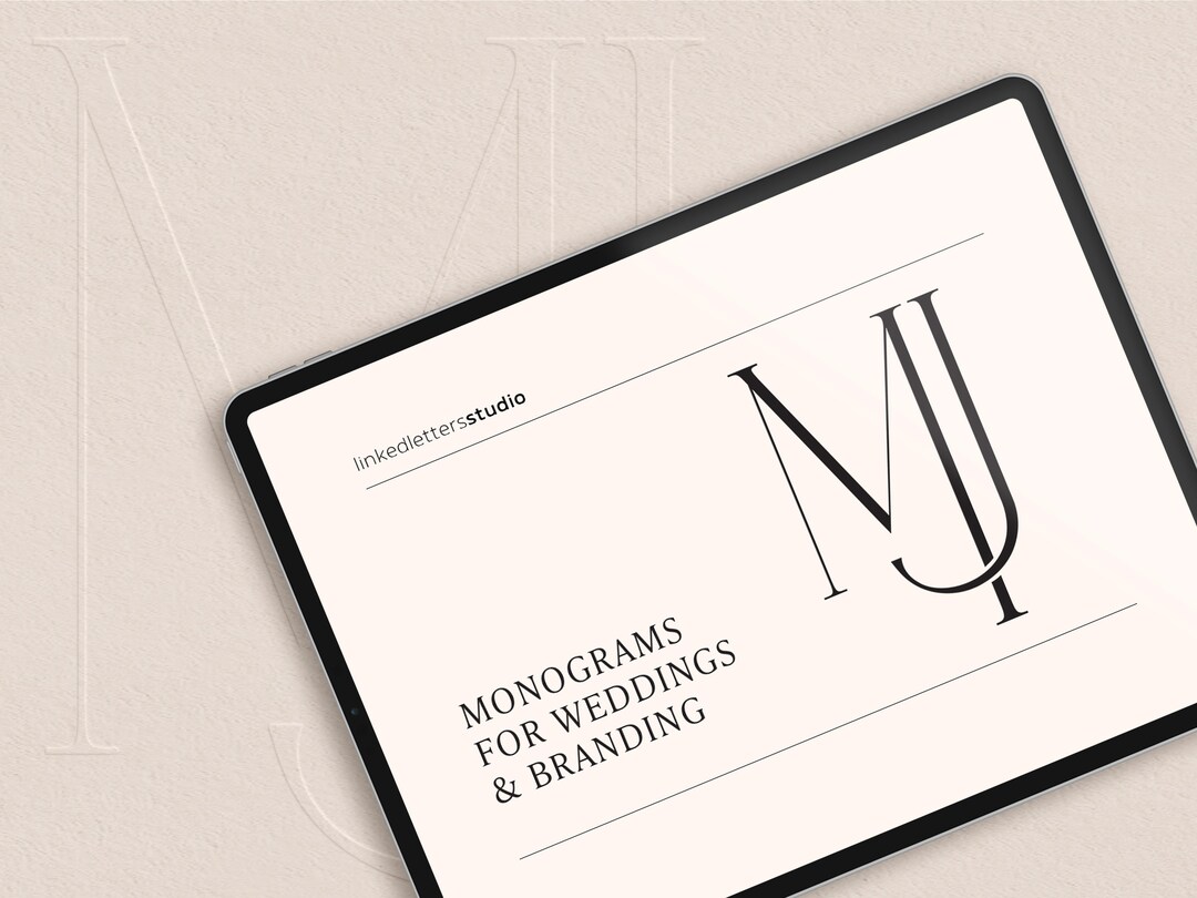 Contemporary Wedding Monogram, Modern Monogram, Wedding Initials ...