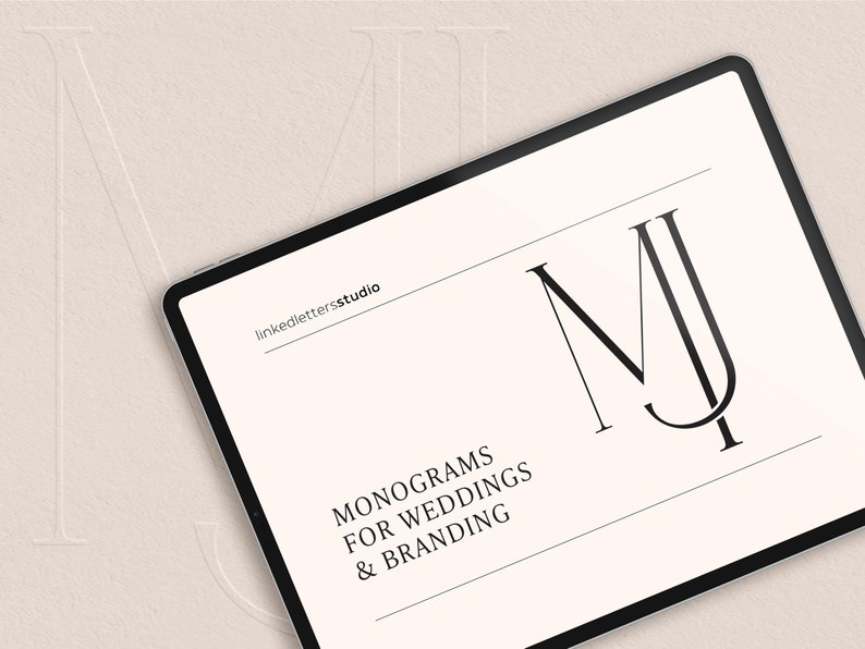 Contemporary Wedding Monogram, Modern Monogram, Wedding Initials ...