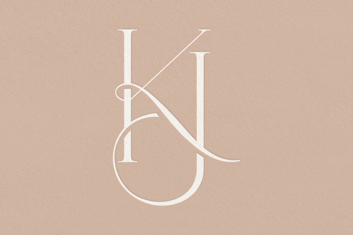 Contemporary Wedding Monogram, Modern Monogram, Wedding Initials ...