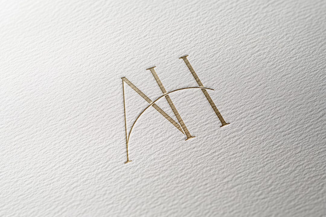 AH | Contemporary Wedding Monogram, Modern Monogram, Wedding Initials ...