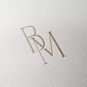 BM - Contemporary Wedding Monogram, Modern Monogram, Wedding Initials ...