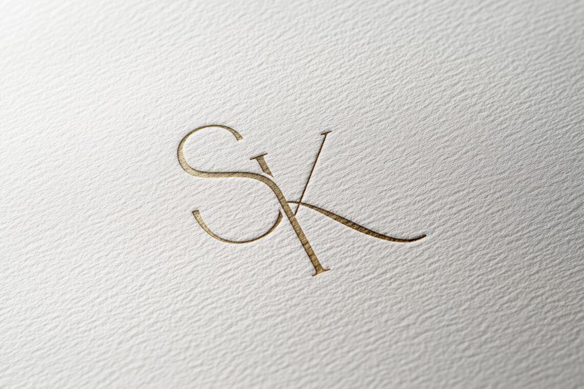 SK | Contemporary Wedding Monogram, Modern Monogram, Wedding Initials ...