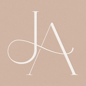 JA | Contemporary Wedding Monogram, Modern Monogram, Wedding Initials ...