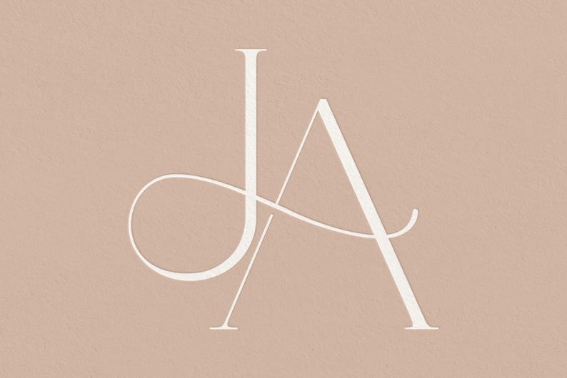 JA | Contemporary Wedding Monogram, Modern Monogram, Wedding Initials ...