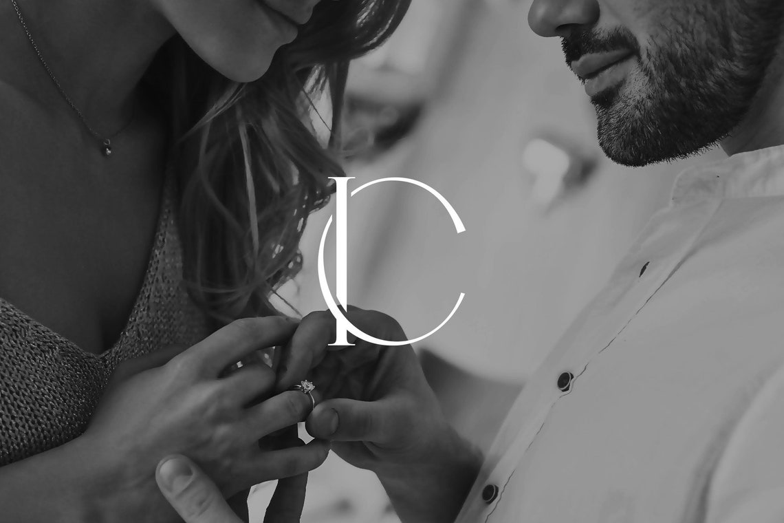 IC | Contemporary Wedding Monogram, Modern Monogram, Wedding Initials ...